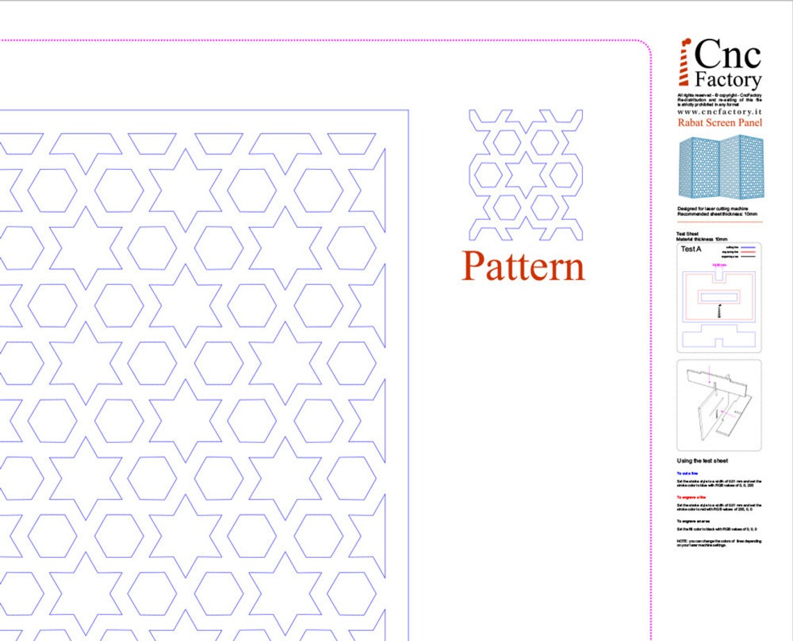 RABAT SCREEN PANEL Template File Arabesque Room Divider Star - Etsy