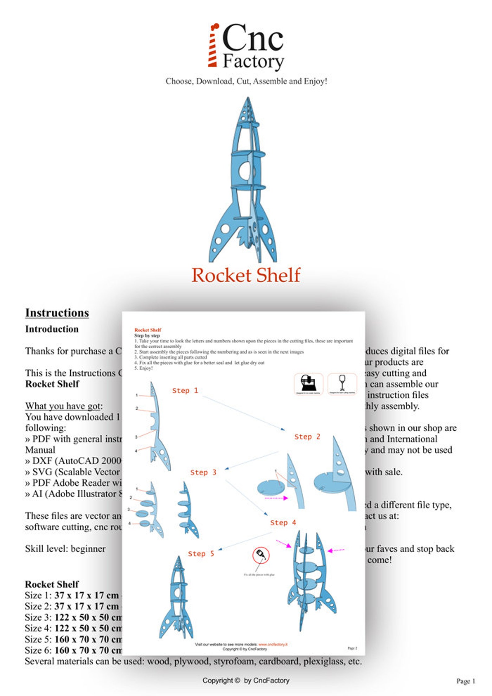 ROCKET SHELF Spaceship Rocket for Kids DIY Templates Ready for Cut ...