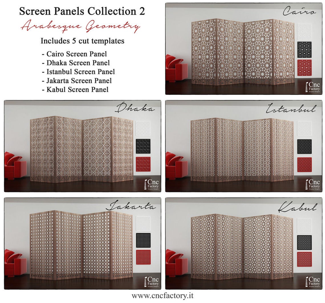 SCREEN PANELS COLLECTION 2 Arabesque Geometry Pack Pattern - Etsy