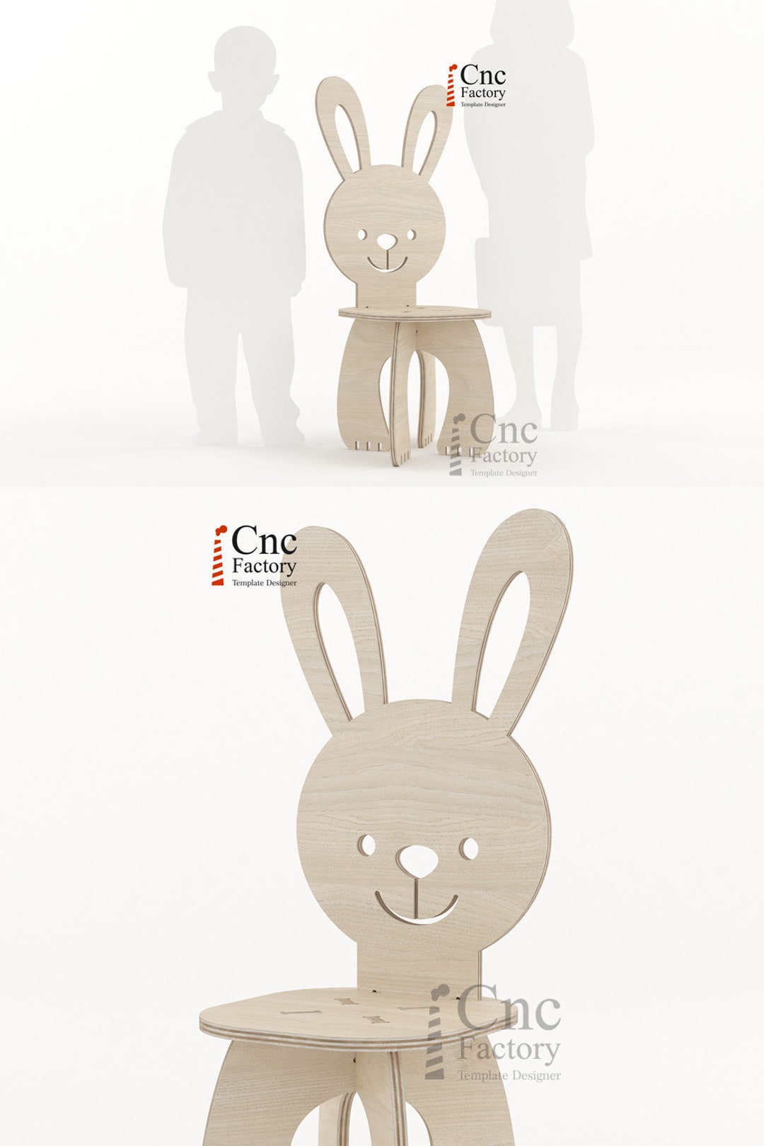 RABBIT CHAIR - Design for Wooden Kids Chair - Bunny Chair - Templates ...