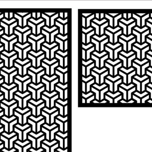 TRIPLE GEOMETRY SCREEN Panel, Silhouette, Cnc Template Cutting File ...