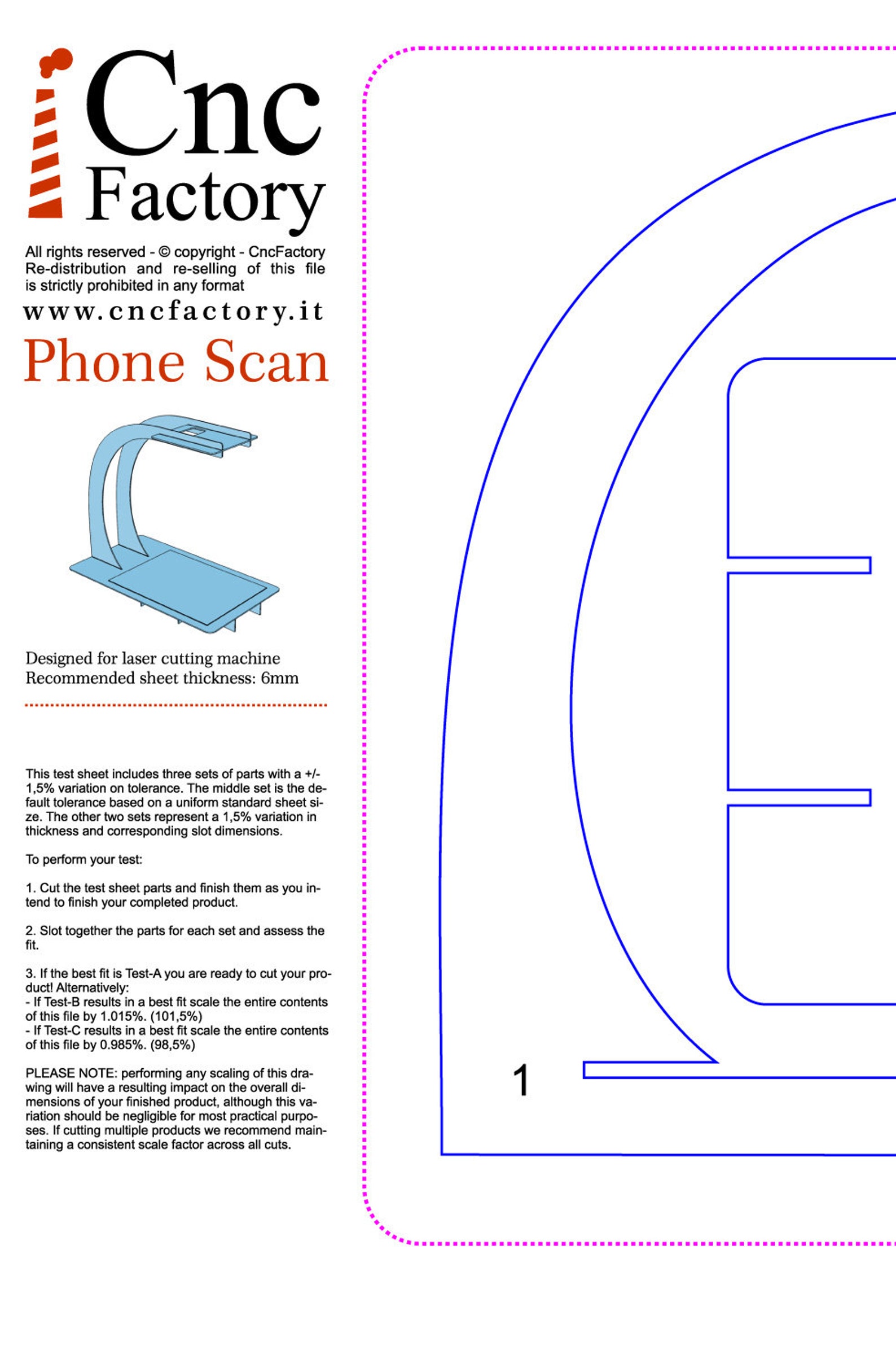 PHONE SCANNER STAND Laser cutting template plans wooden | Etsy