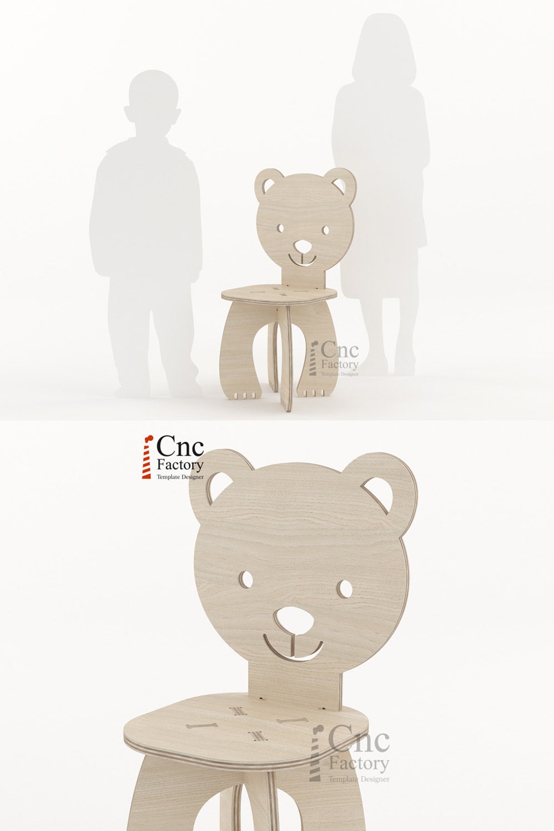 BEAR CHAIR Child Time Out Chair With Animal Shape Plans for Decor Kids ...