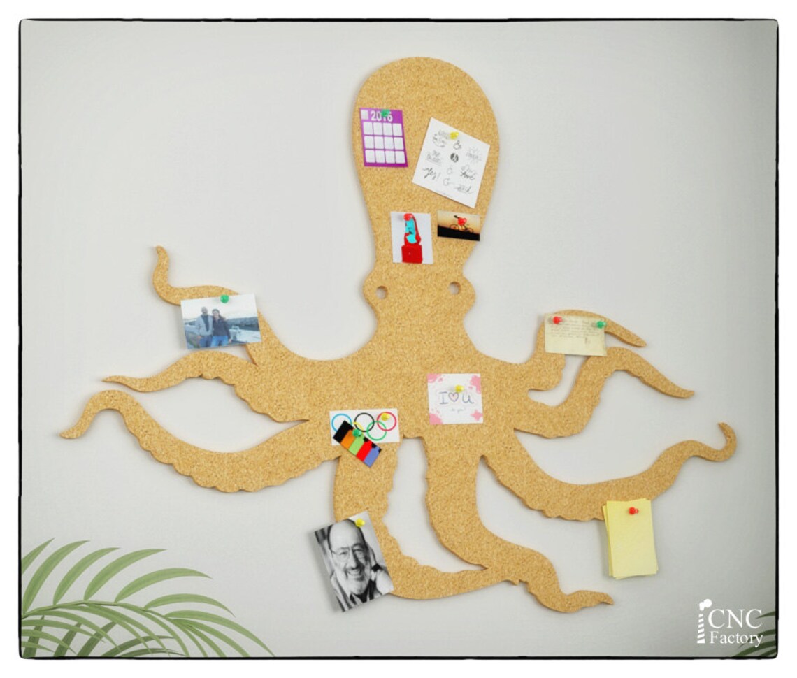 OCTOPUS SILHOUETTE - Cnc Template Cutting File - Board Cork, Kitchen ...