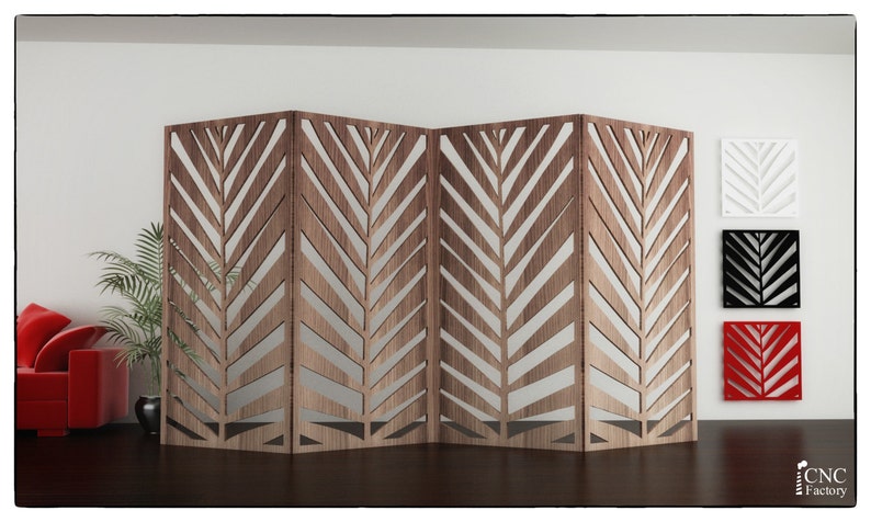 Palm LEAF SCREEN PANEL cnc template cutting file room | Etsy