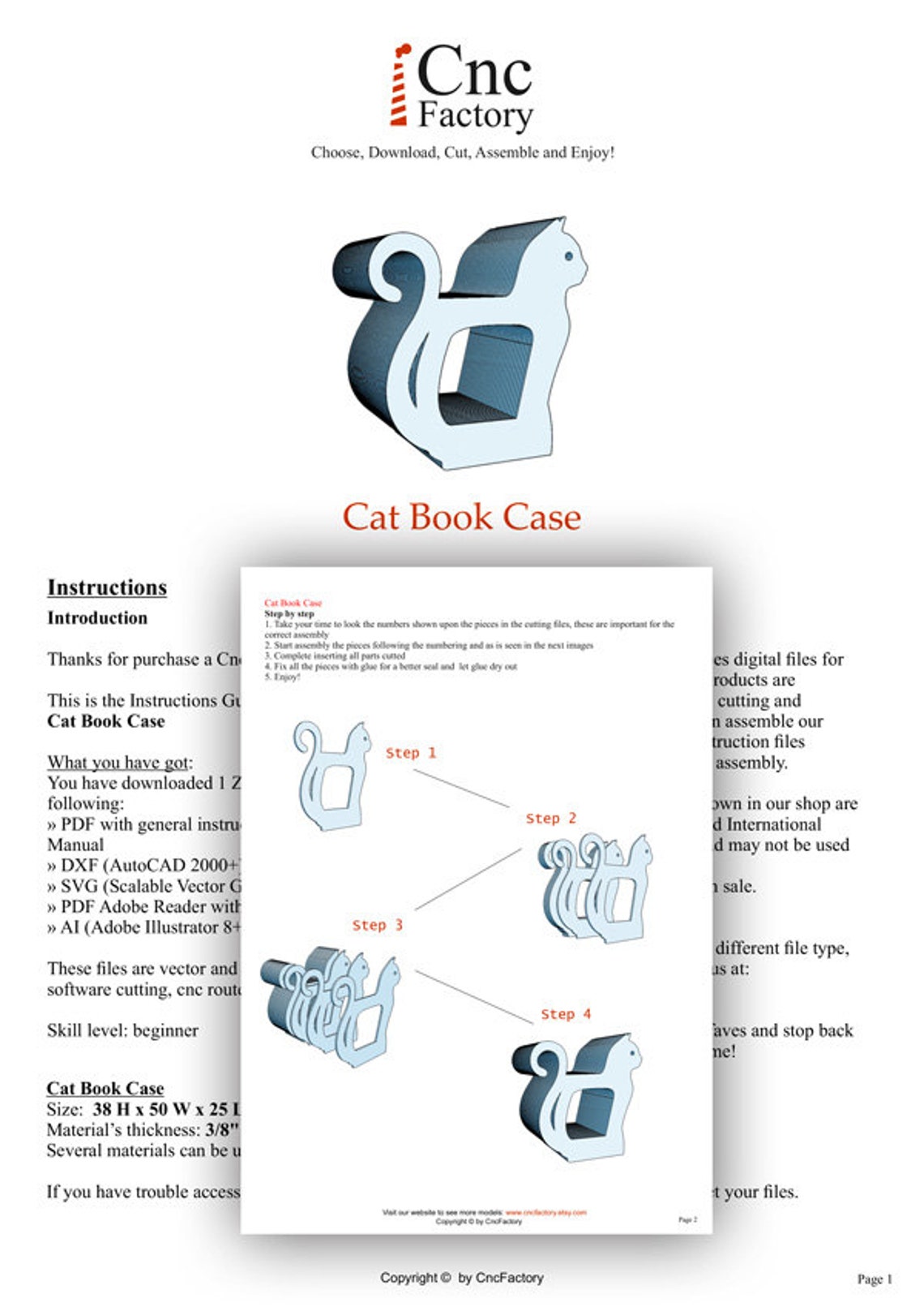 CAT BOOKCASE Template Cutting File Sliced 3d Model Cat - Etsy