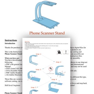PHONE SCANNER STAND Laser cutting template plans wooden iPhone scanner ...