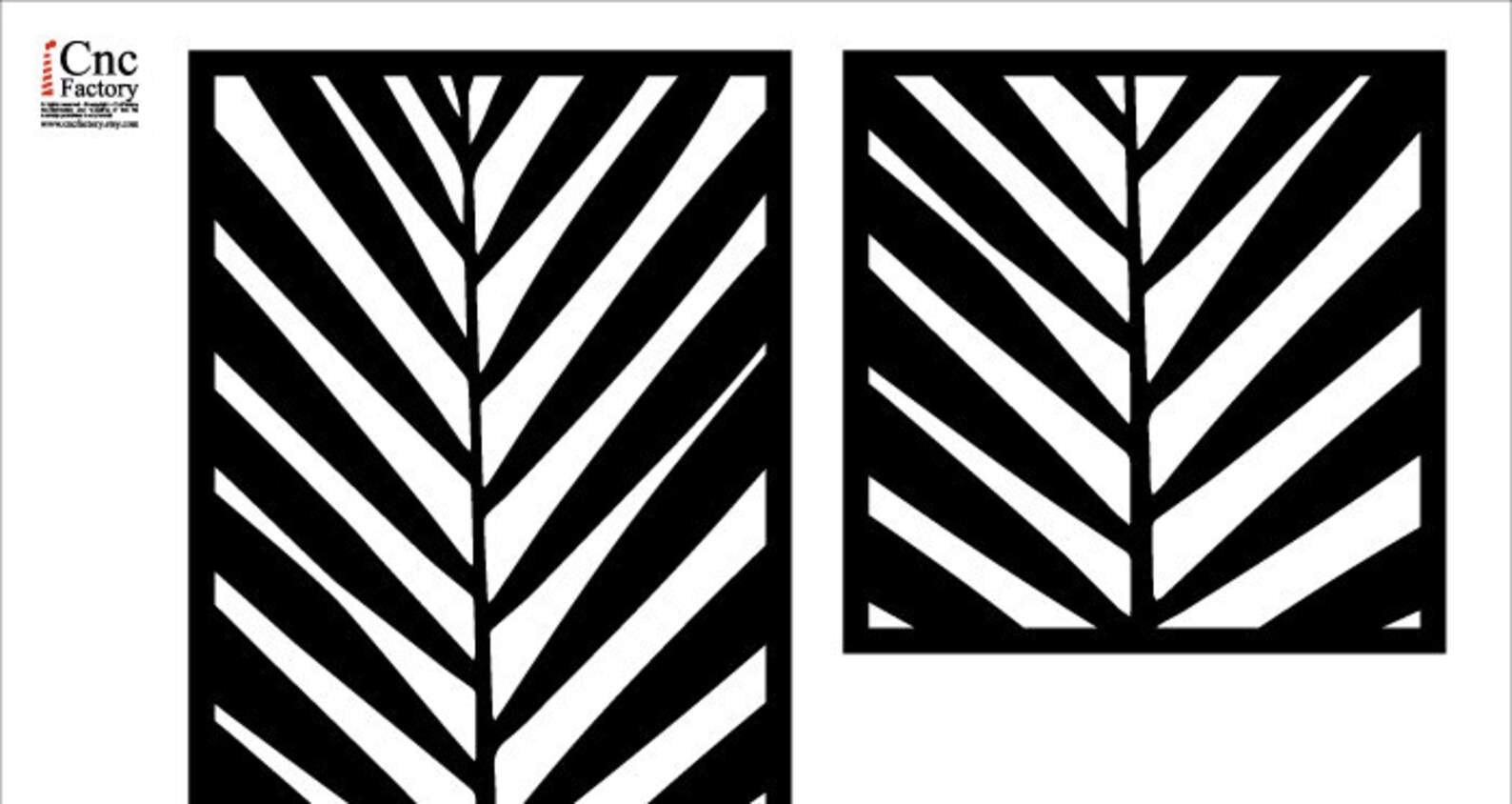 Palm LEAF SCREEN PANEL cnc template cutting file room | Etsy