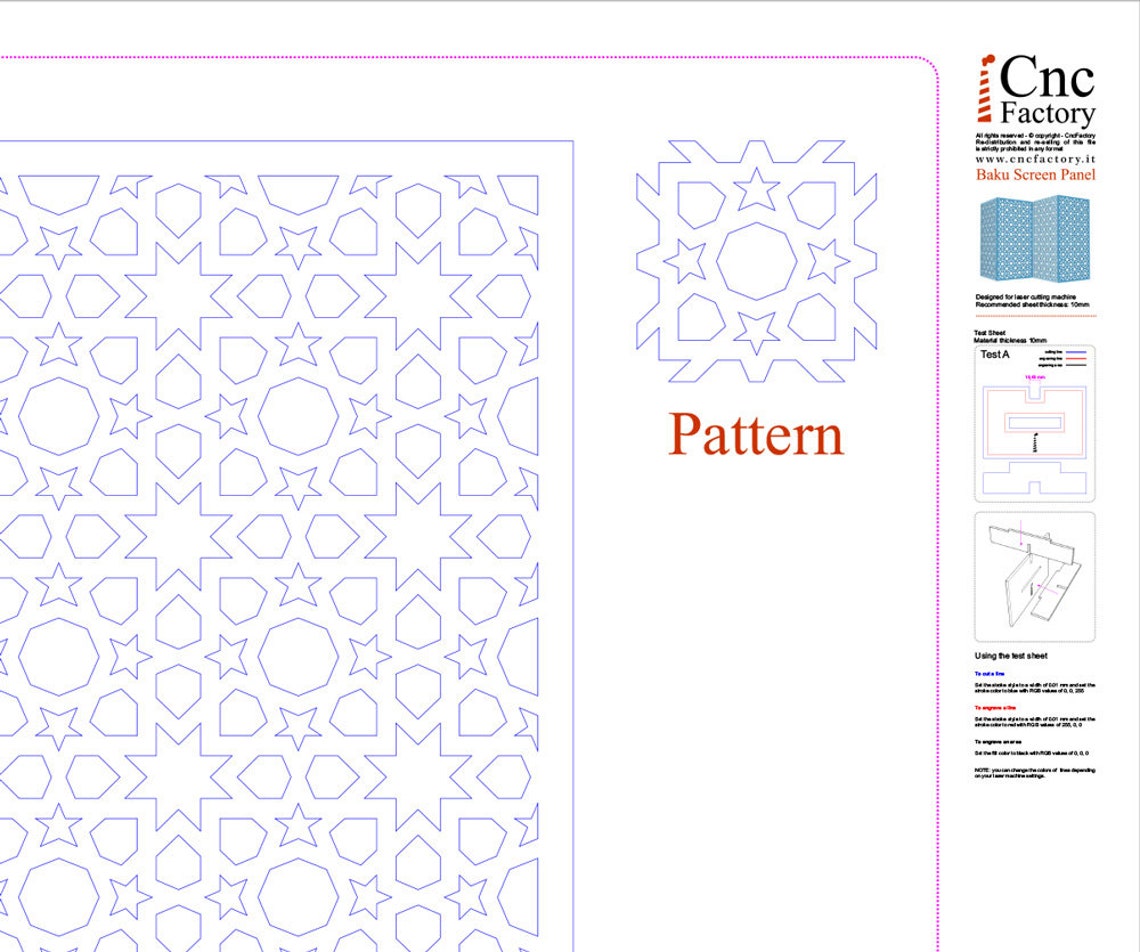 BAKU SCREEN PANEL Arabic Designs Arabesques Geometry Art - Etsy