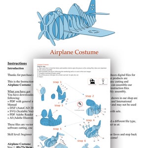 AIRPLANE COSTUME Pattern to Download Children Halloween Dress Pilot ...