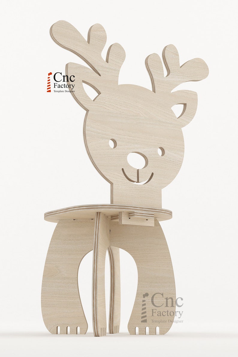 Deer Chair Template - DIY Wooden Step Stool for Kids - CNC & Laser ...