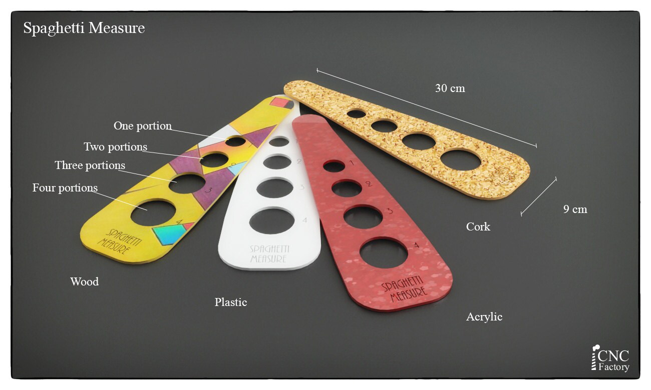 SPAGHETTI MEASURE Template Laser Cutting File Wooden Pasta | Etsy