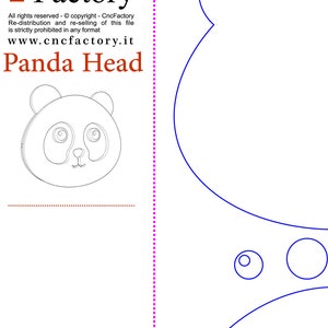 PANDA HEAD Template Animal Wall Decoration Baby Room Jungle Idea ...