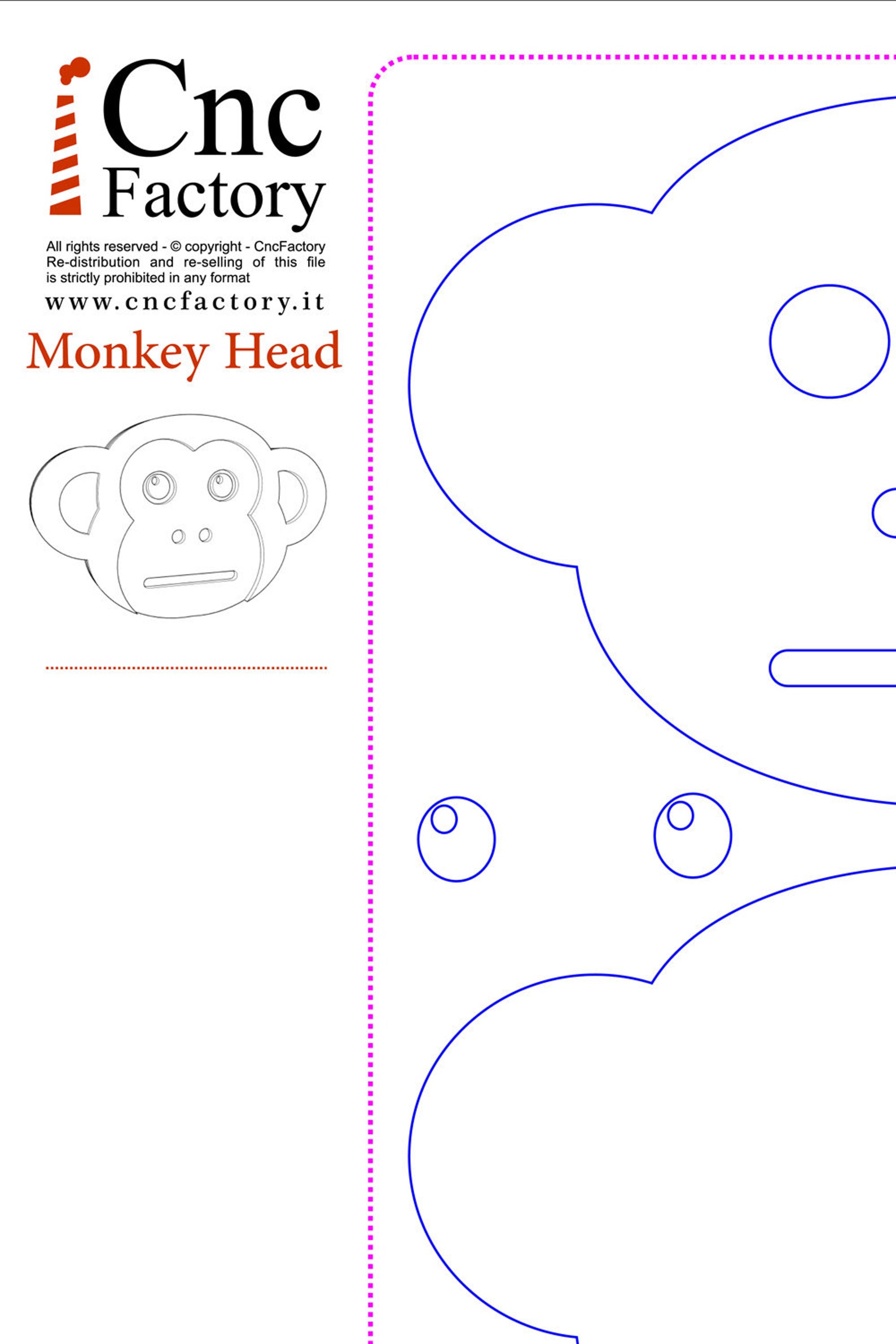 MONKEY HEAD Template for Unconventional Living Room Modern | Etsy