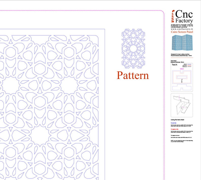 CAIRO SCREEN PANEL Digital File Plans Arabic Designs - Etsy