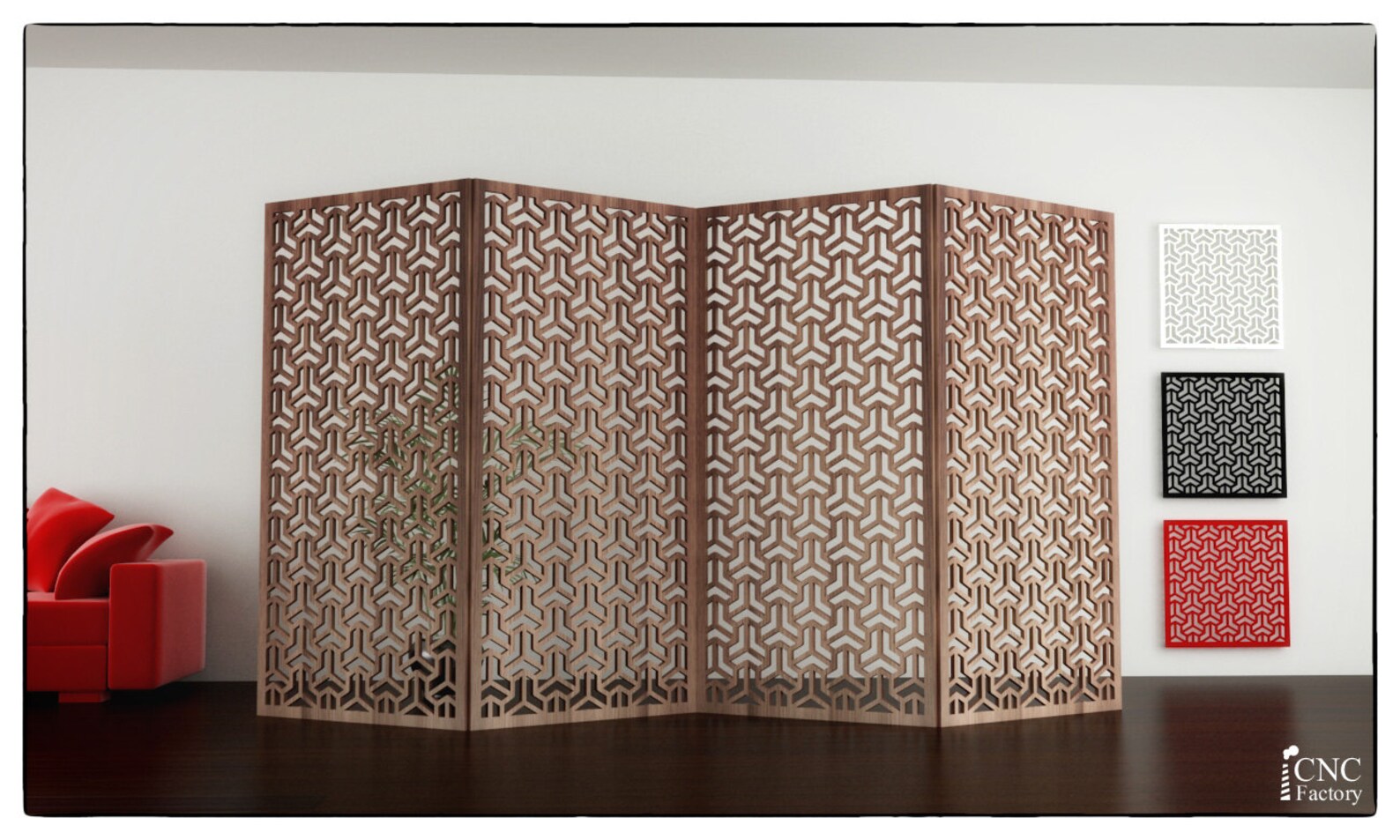 TRIPLE GEOMETRY SCREEN Panel Silhouette Cnc Template Cutting - Etsy