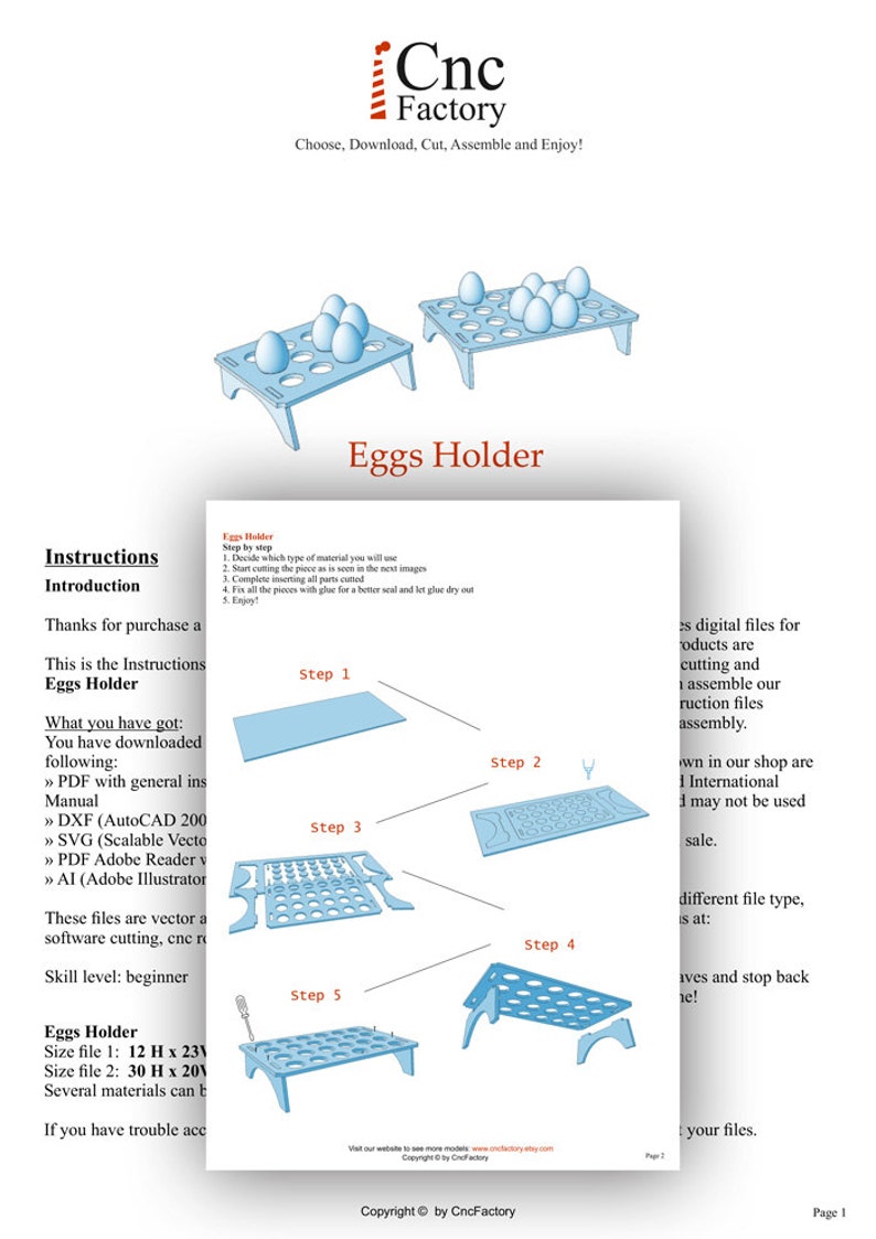 EGGS HOLDER Template Cutting File Wooden Egg Holder | Etsy