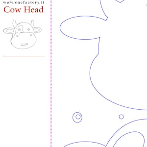 COW HEAD - Project for 3D Object to Build - Kids Room Decoration - Cnc ...