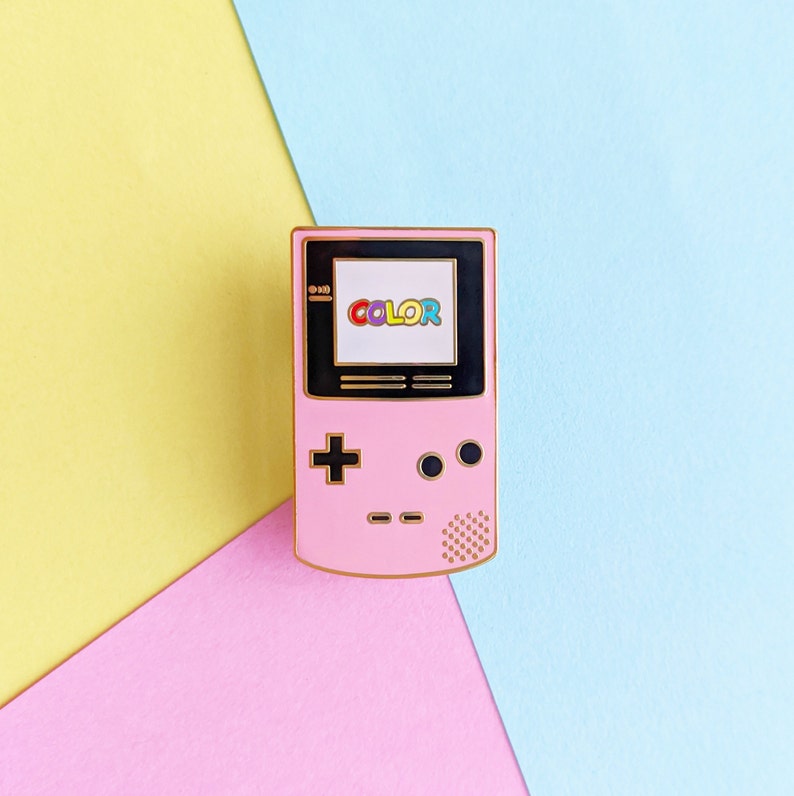 My PASTEL GAMEBOY PIN Retro Gameboy Color Pin Nostalgia | Etsy