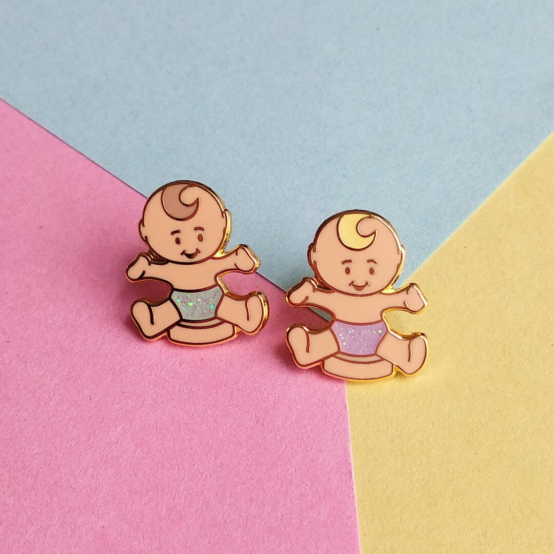 BABY - Polly Pocket Babies Hard Enamel Pin Pins Mint, Lilac or the Pack ...