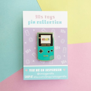 My PASTEL GAMEBOY PIN - Retro Gameboy Color Pin - Nostalgia Pins in ...