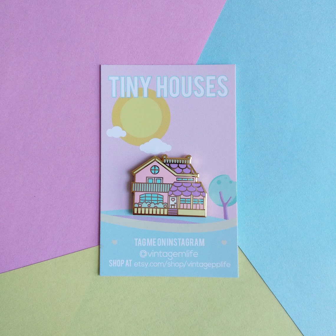 COZY HOME PIN Tiny Houses Hard Enamel Pin House | Etsy