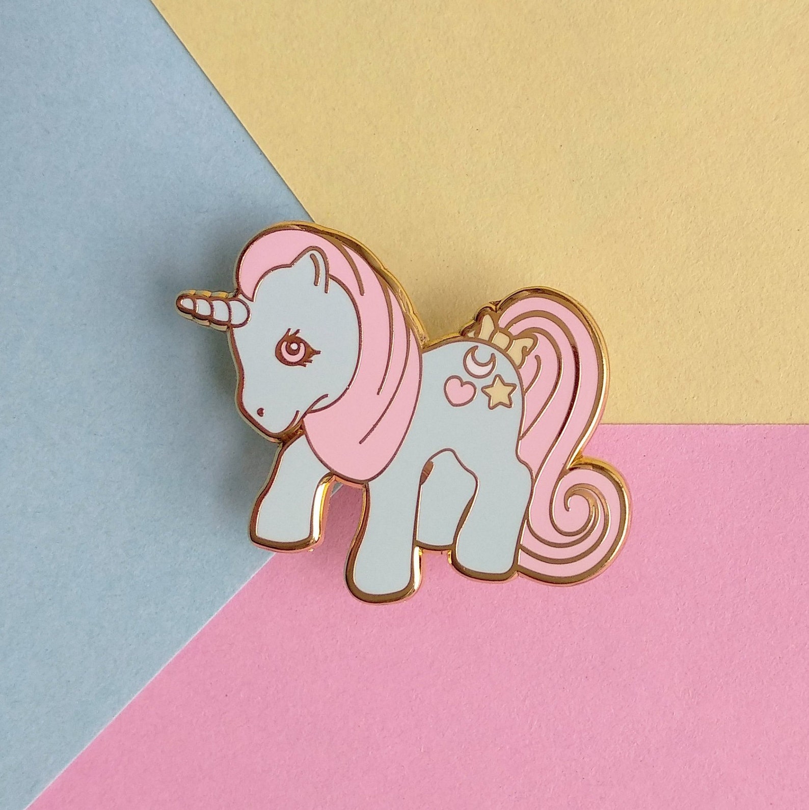 My PASTEL PONY PIN My Little Pony Pins Pink Whiteglitter - Etsy
