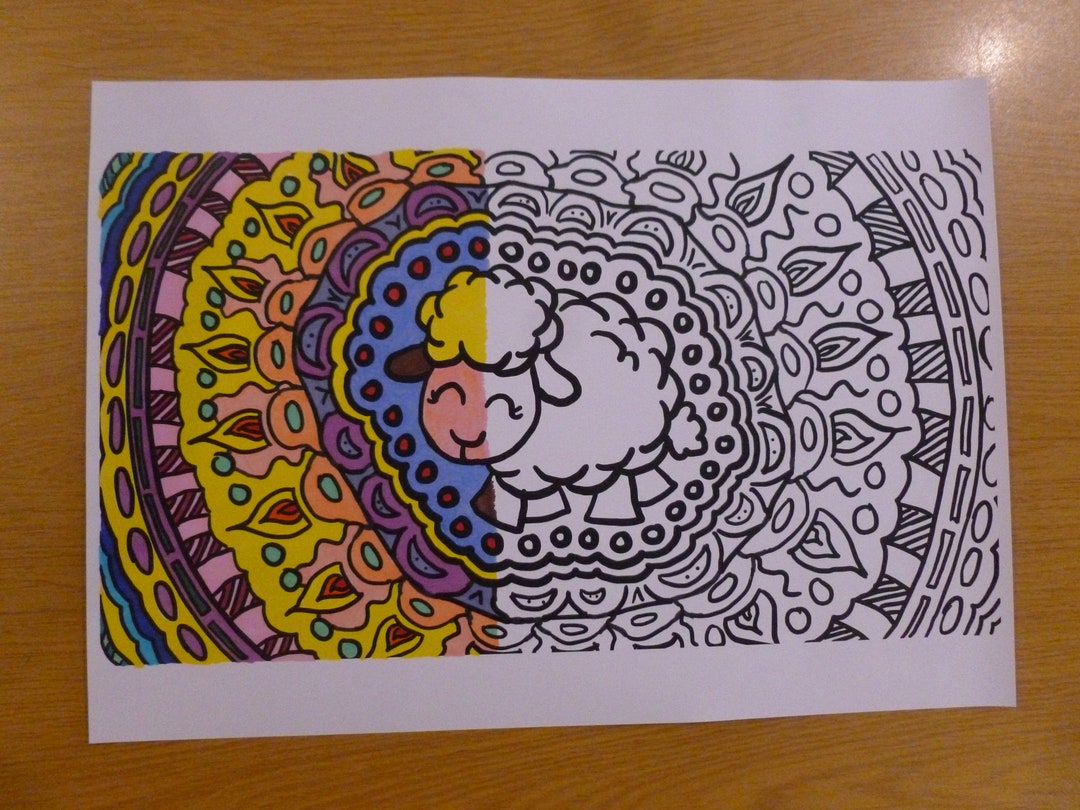 Sheep Colouring Sheet, PDF, Digital Download, Printable, A4 ...