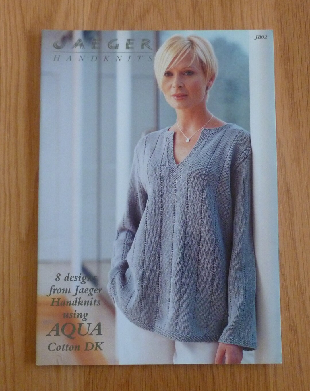 Jaeger Handknits, JB02, Vintage Knitting Pattern Booklet, Aqua Cotton ...