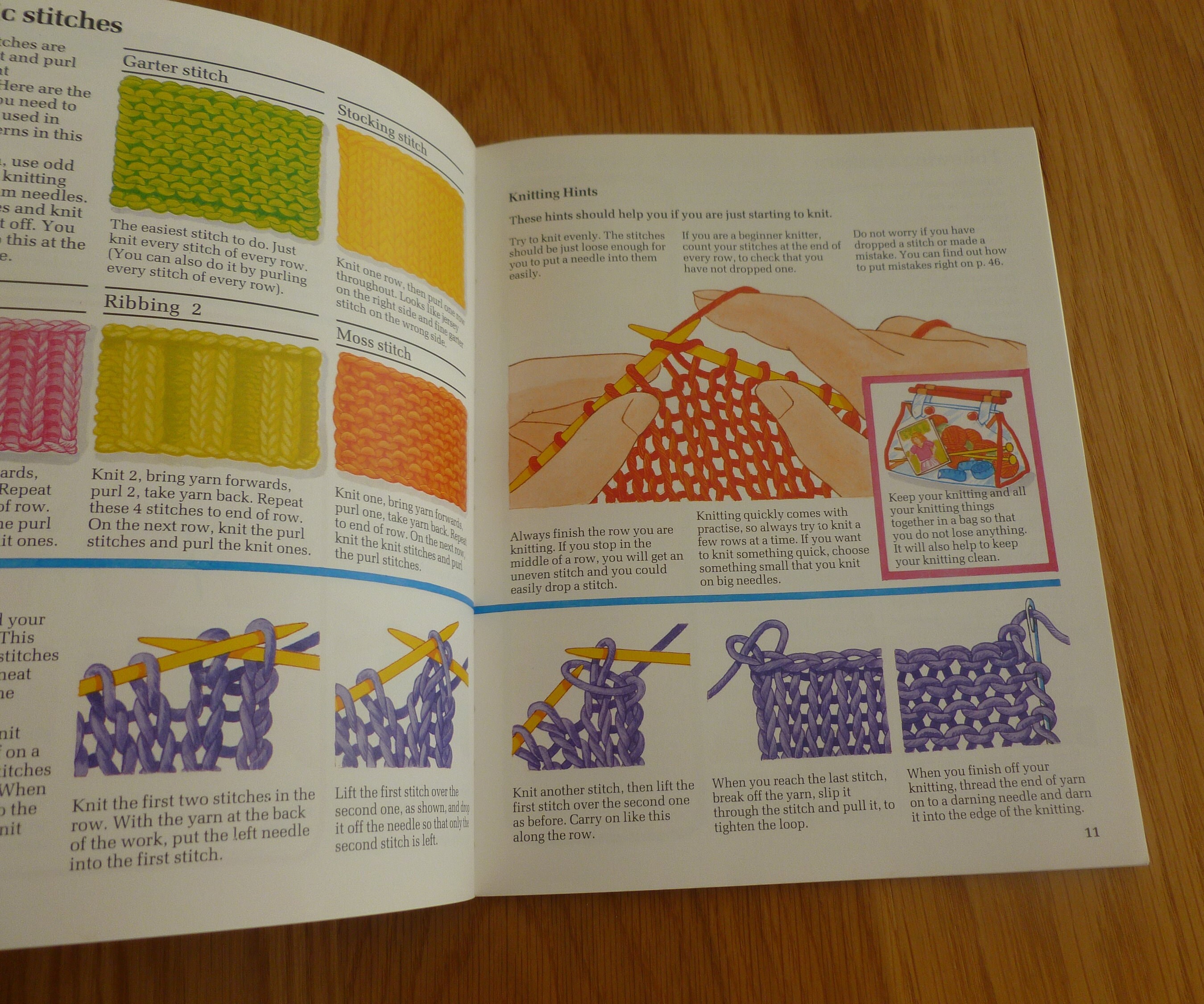 Vintage Knitting Book, Usborne Guide to Knitting, From Start to Finish ...