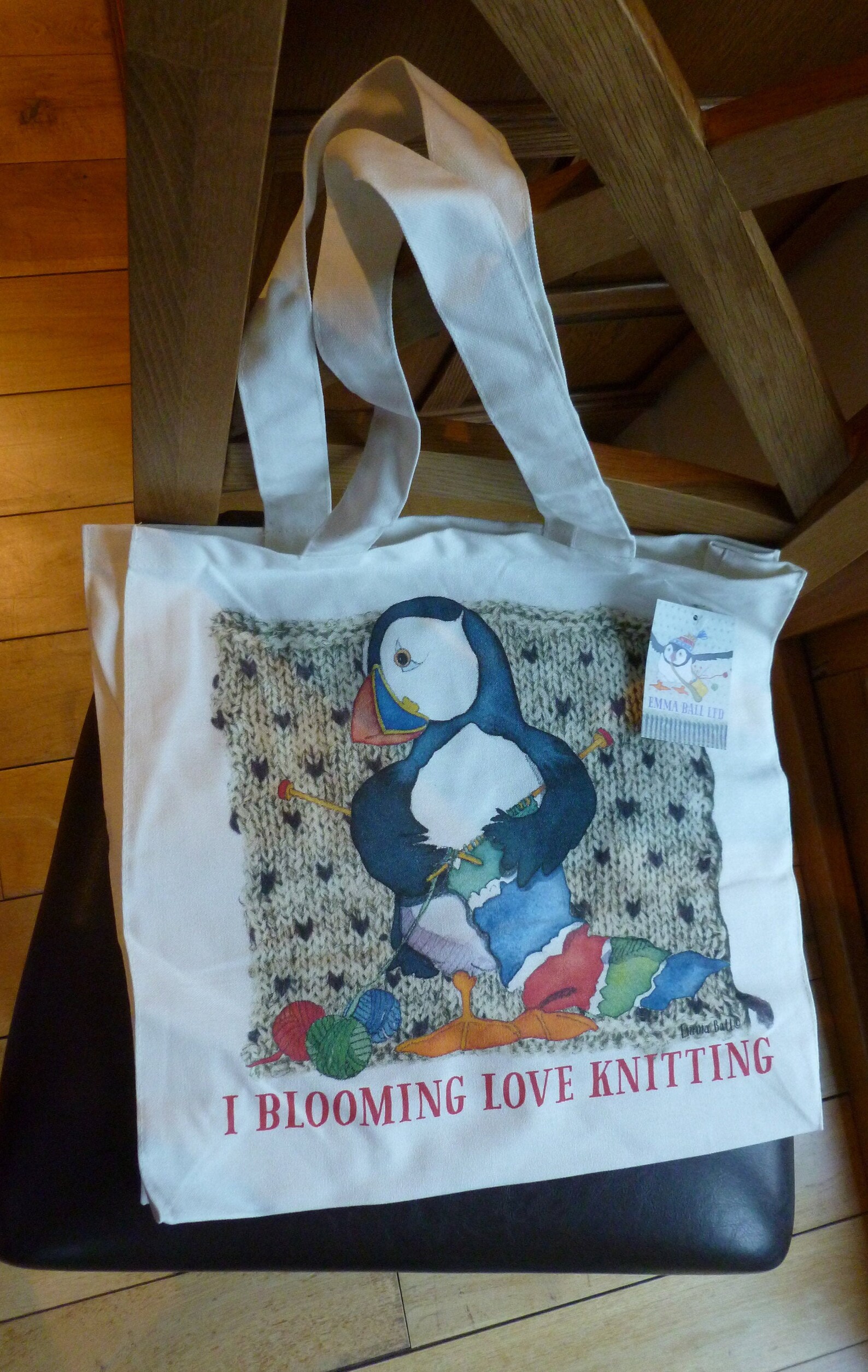 Knitters Project Bags by Emma Ball drawstring lined bag | Etsy