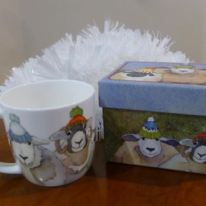 Emma Ball Mugs, Boxed, Knitting Mug, Sheep in Sweaters, Woolly Puffins ...