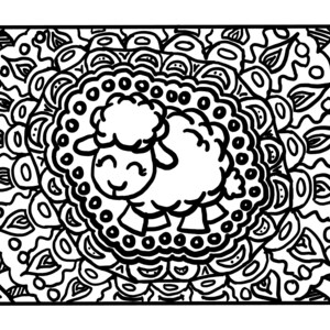 Sheep Colouring Sheet, PDF, Digital Download, Printable, A4 ...