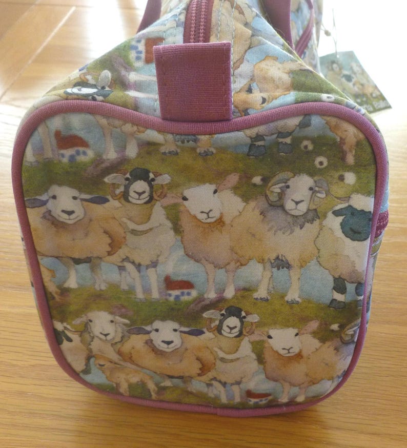 Long Project Bag by Emma Ball, Barrel Shape, Zipped, Handles, Outside ...