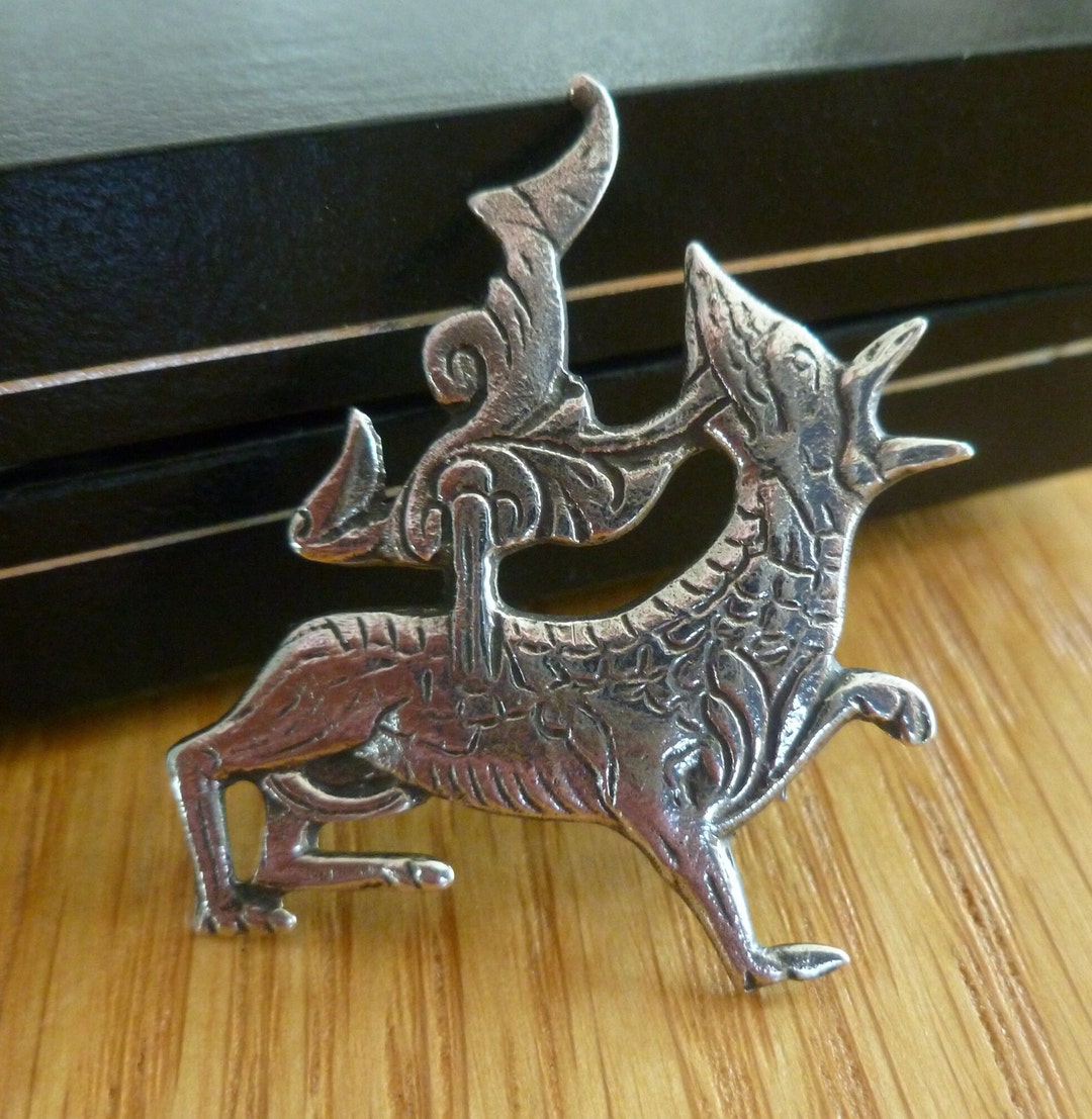 Maeshowe Dragon Vintage Silver Brooch, the Orkney Dragon, Brooch ...