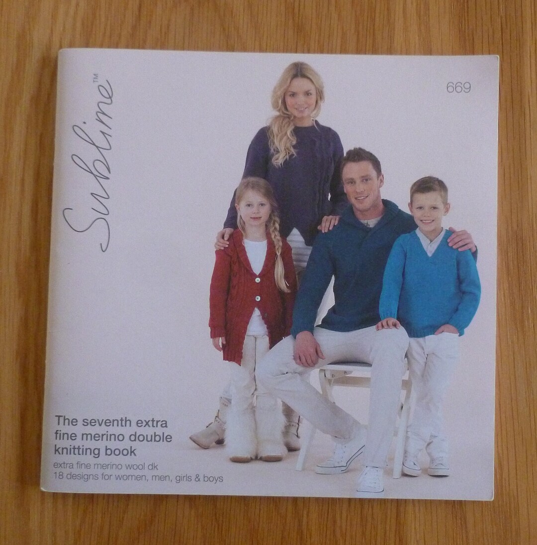Sublime 669, Knitting Pattern Book, Double Knitting, Womens, Men, Girls ...