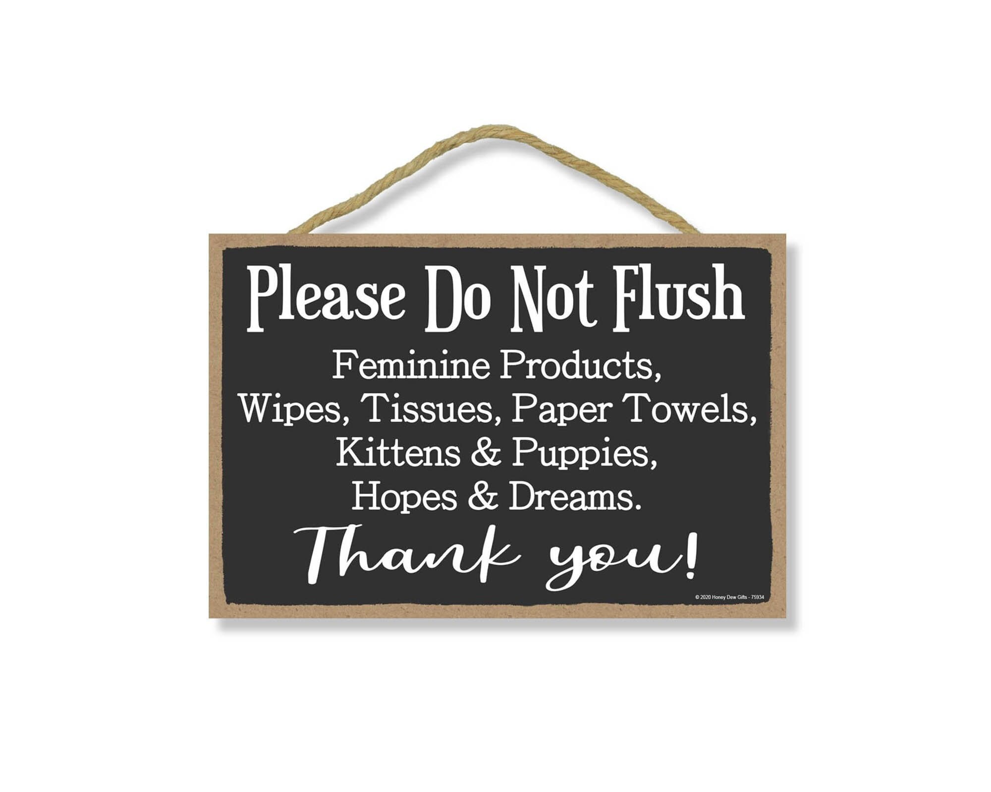 Honey Dew Gifts Funny Wooden Signs Please Do Not Flush | Etsy