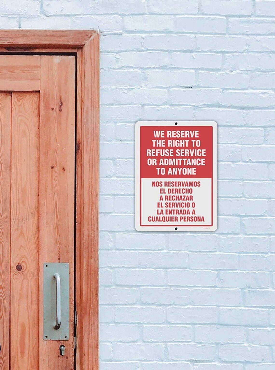 We Reserve the Right to Refuse Service Sign 9x12 Inch Metal - Etsy