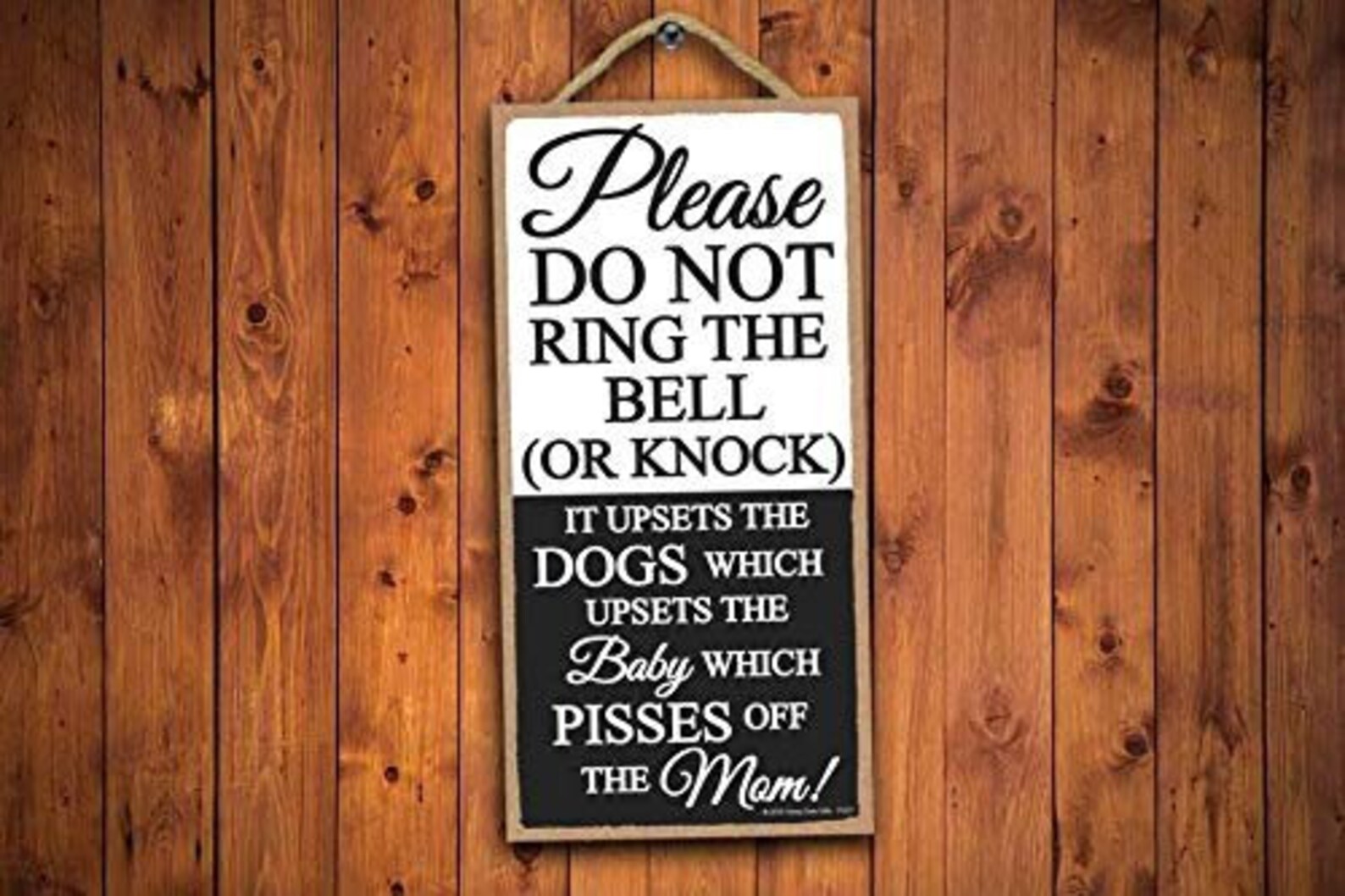 Funny Door Signs Please Do Not Ring the Bell or Knock 5 X | Etsy