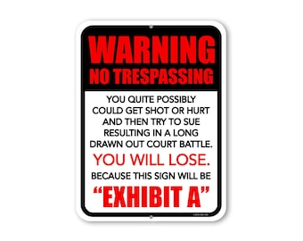 No Warning Shot Sign - Etsy