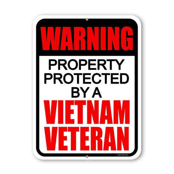 Protected by a Veteran Sign - Etsy