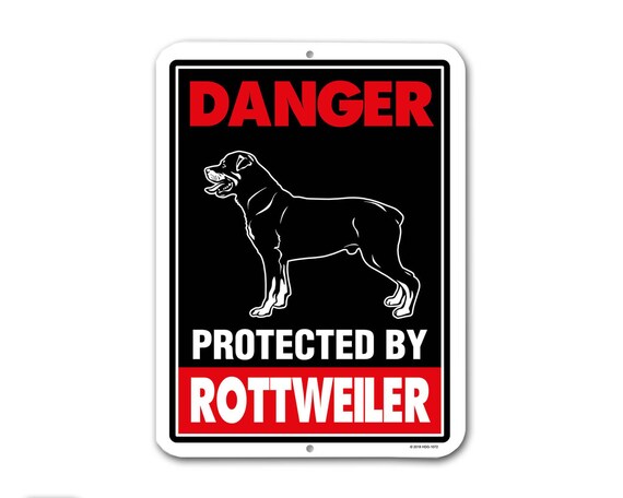 Rottweiler Sign Danger Protected by Rottweiler 9 x 12 Inch - Etsy.de