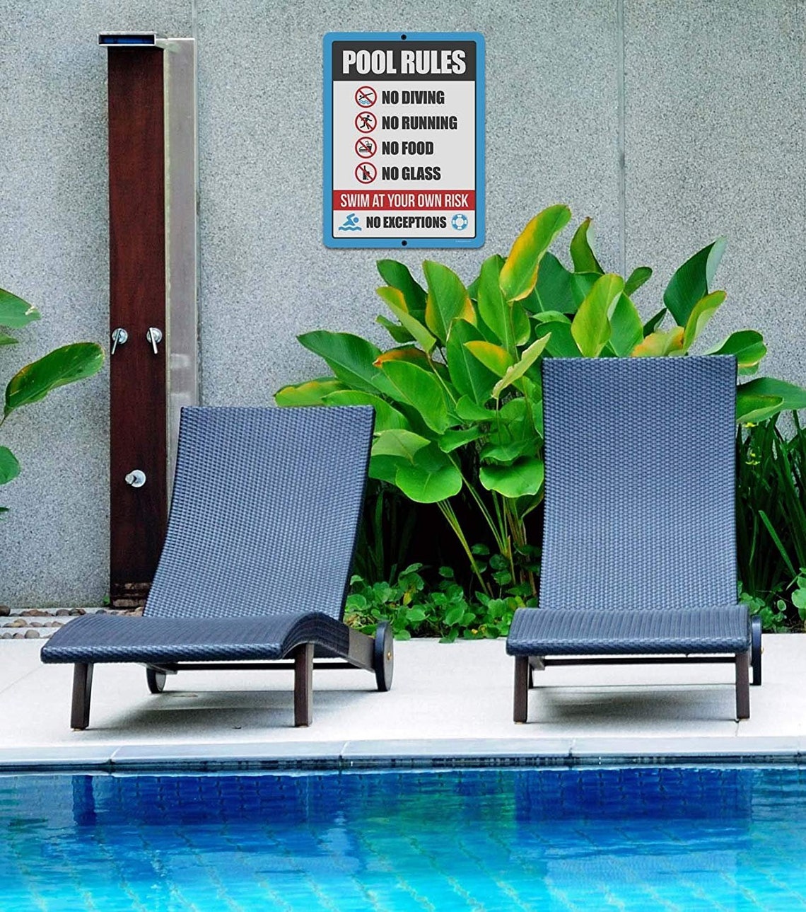 Swimming Pool Rule Sign 9 X 12 Inch Tin Sign Decor Pool | Etsy