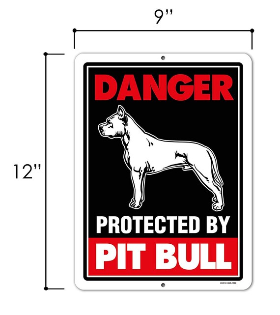 Pitbull Guard Dog Signs