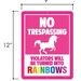 Unicorn Wall Decor, No Trespassing Signs, Violators Will Be Turned Into ...