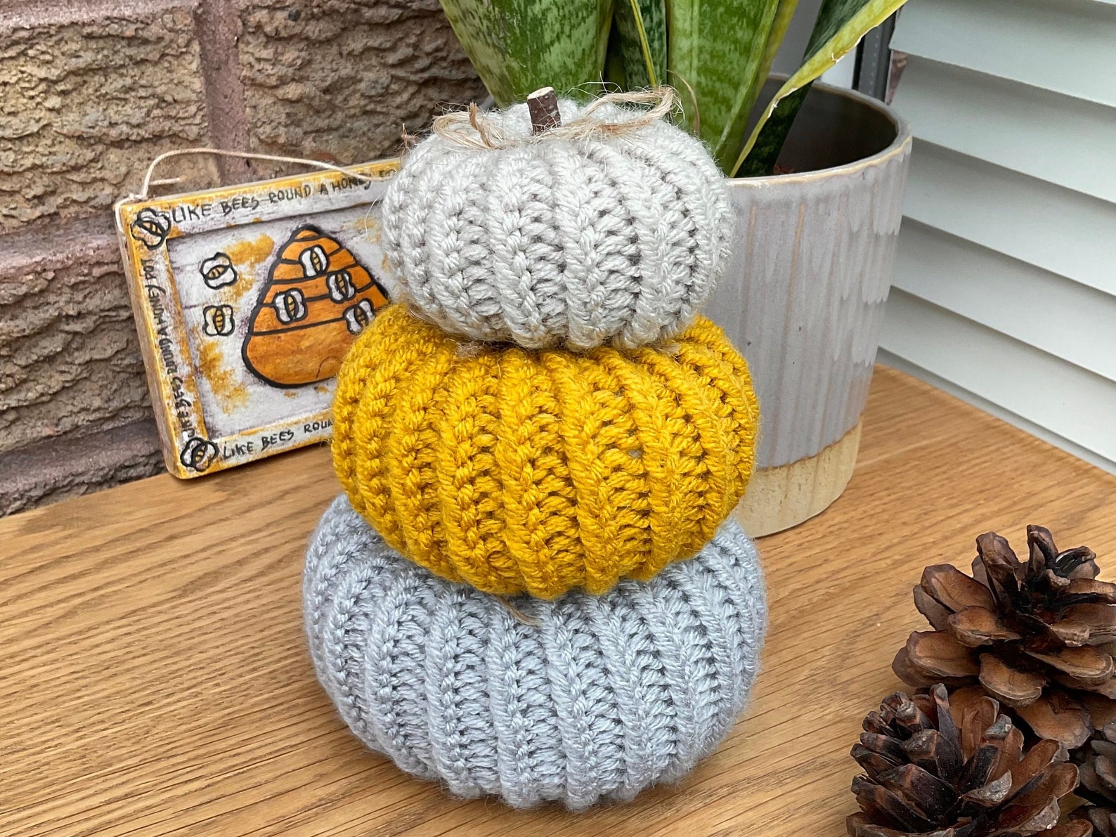 Chunky Pumpkin Digital Knitting Pattern - Fall Decor - Etsy UK