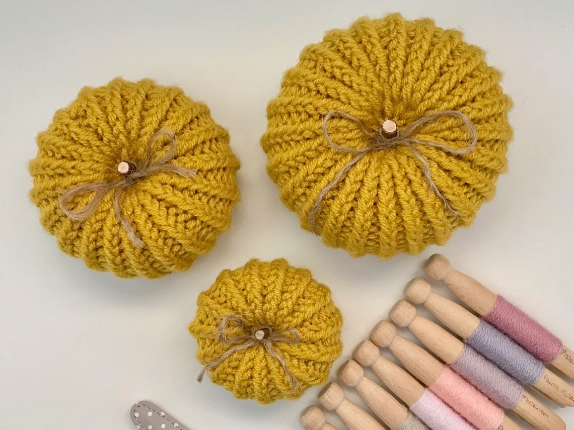 Chunky Pumpkin Digital Knitting Pattern - Fall Decor - Etsy UK