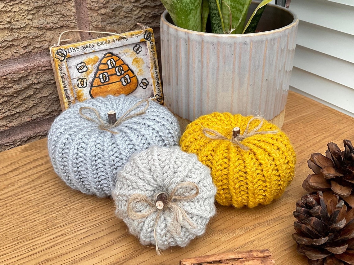 Chunky Pumpkin Digital Knitting Pattern - Fall Decor - Etsy UK