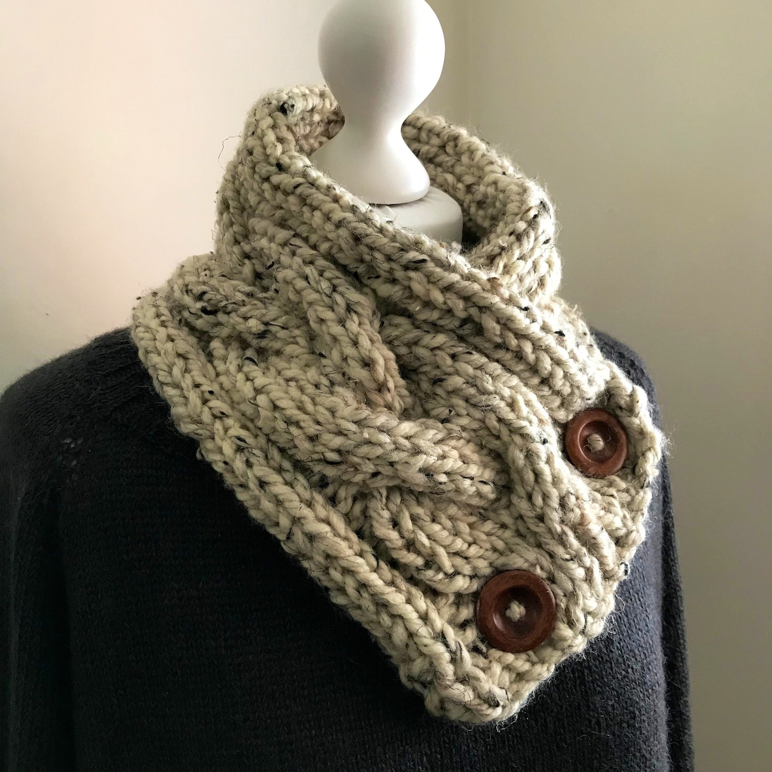 Neck Warmer Scarf Digital Knitting Pattern Simple and Quick - Etsy UK