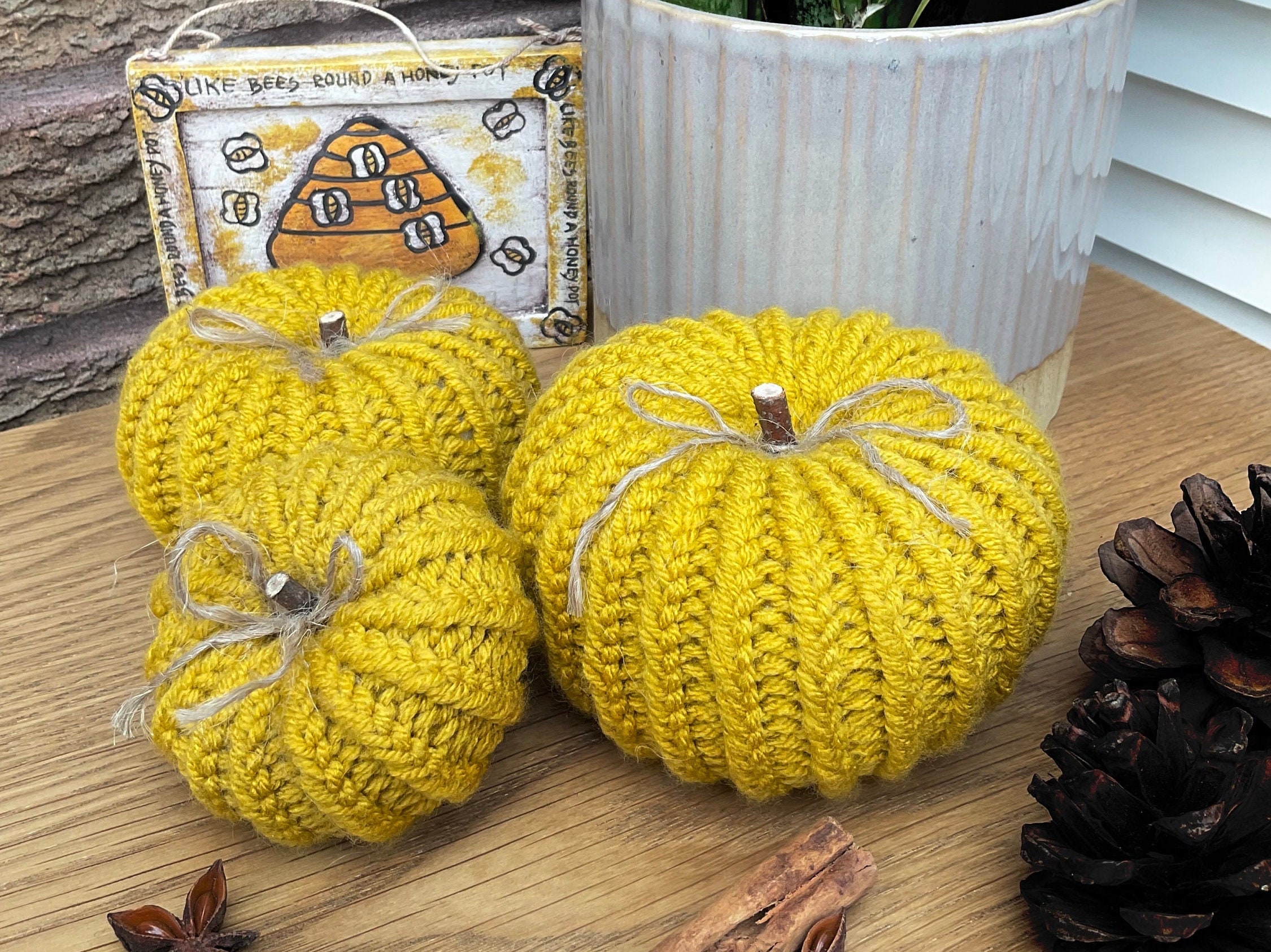 Chunky Pumpkin Digital Knitting Pattern - Fall Decor - Etsy UK